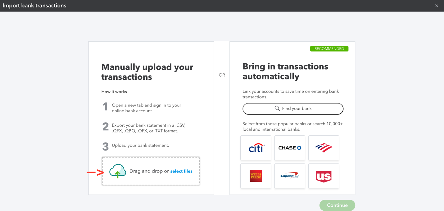 How to Upload Transactions into QuickBooks Online with a CSV File
